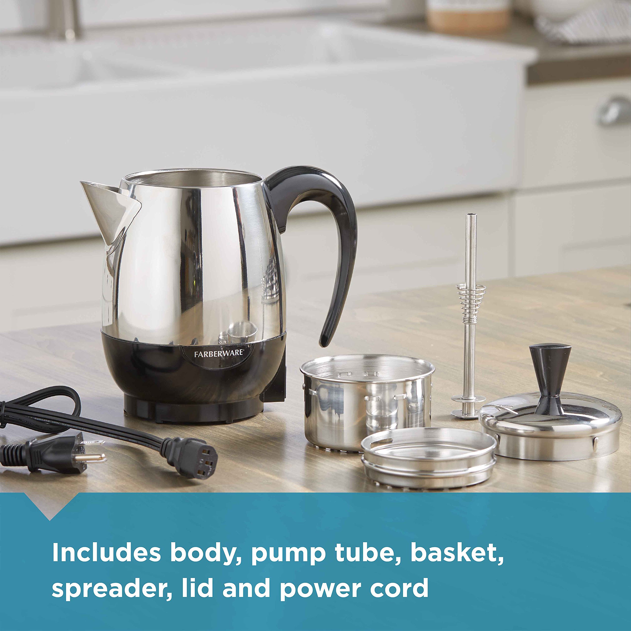 Farberware 2-4-Cup Percolator, Stainless Steel, FCP240