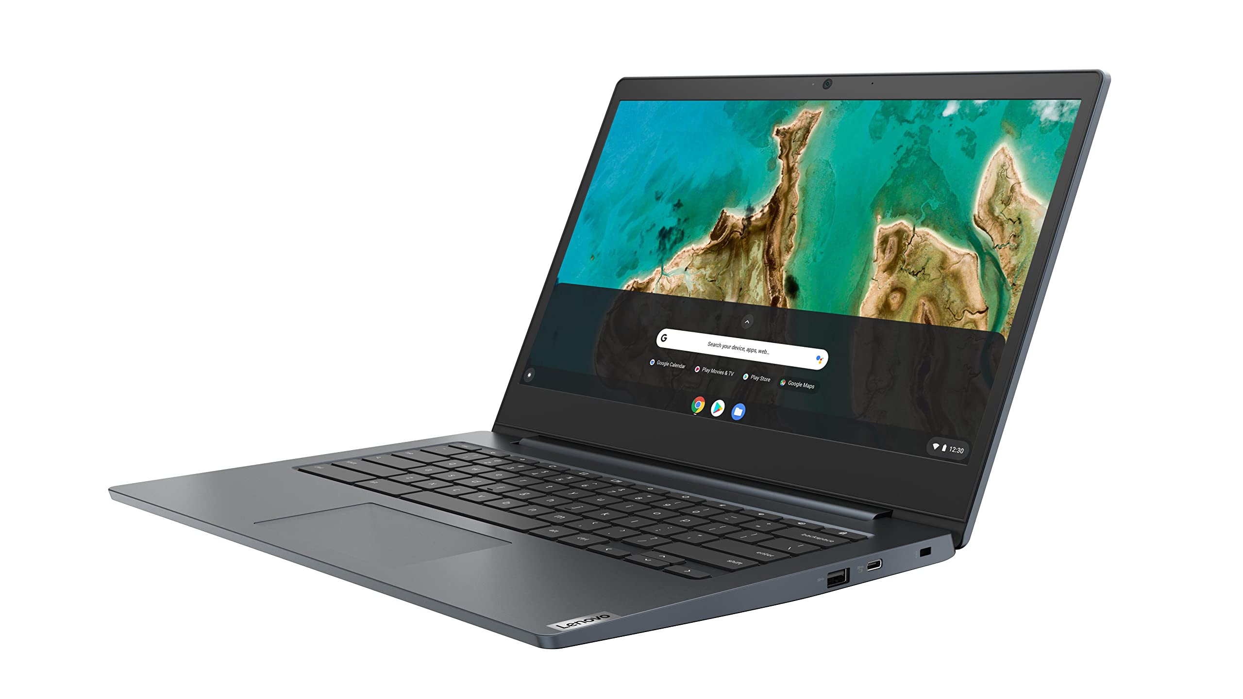 Lenovo 2022 Flagship Chromebook 14'' Thin Light Laptop Computer, Intel Celeron N4020 Processor, up to 2.80 GHz, 4GB RAM, 64GB eMMC,WiFi, Webcam, Chrome OS +Headset +HubxcelAccesory, Abyss Blue