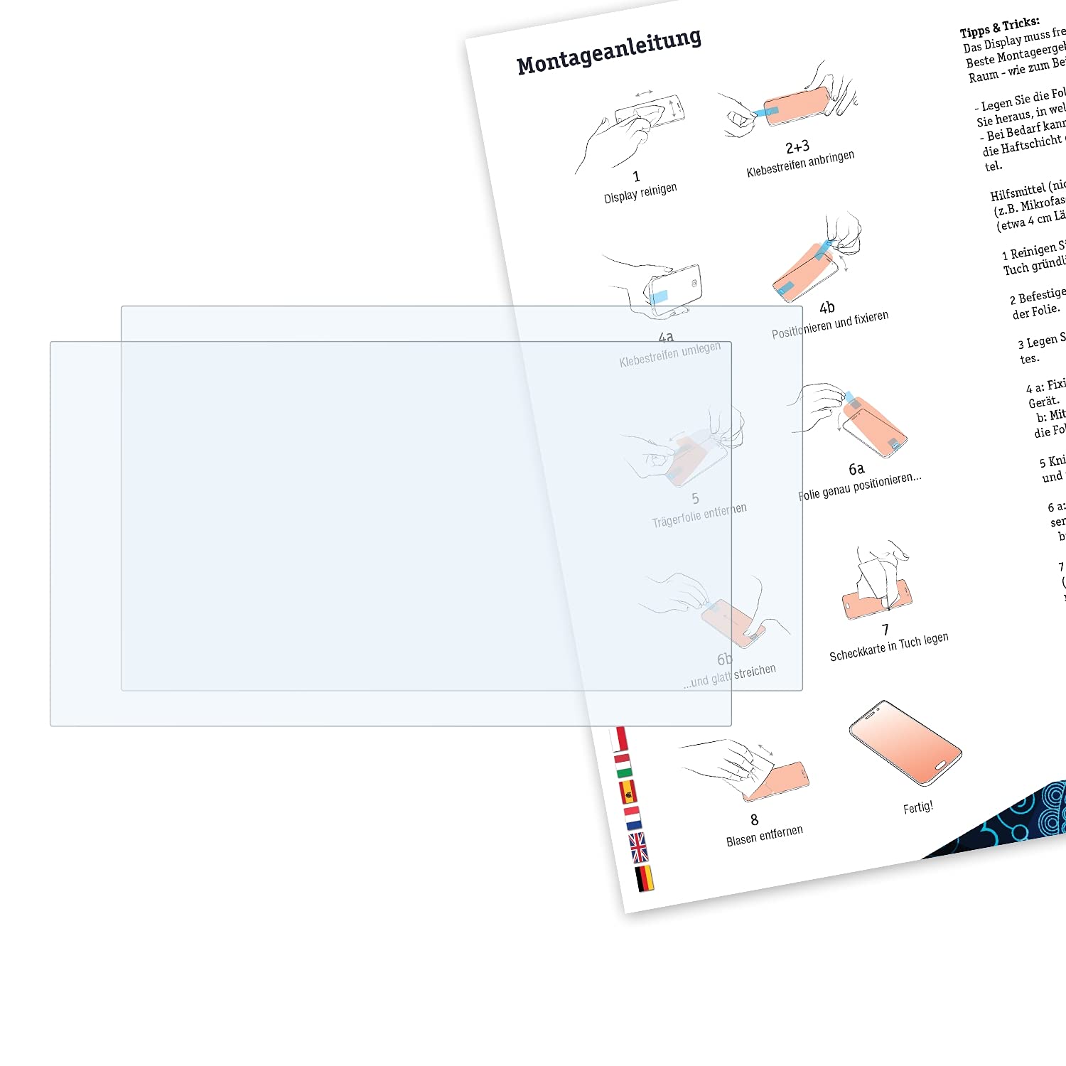 Bruni Screen Protector compatible with Dell Latitude 5290 Protector Film, crystal clear Protective Film (2X)
