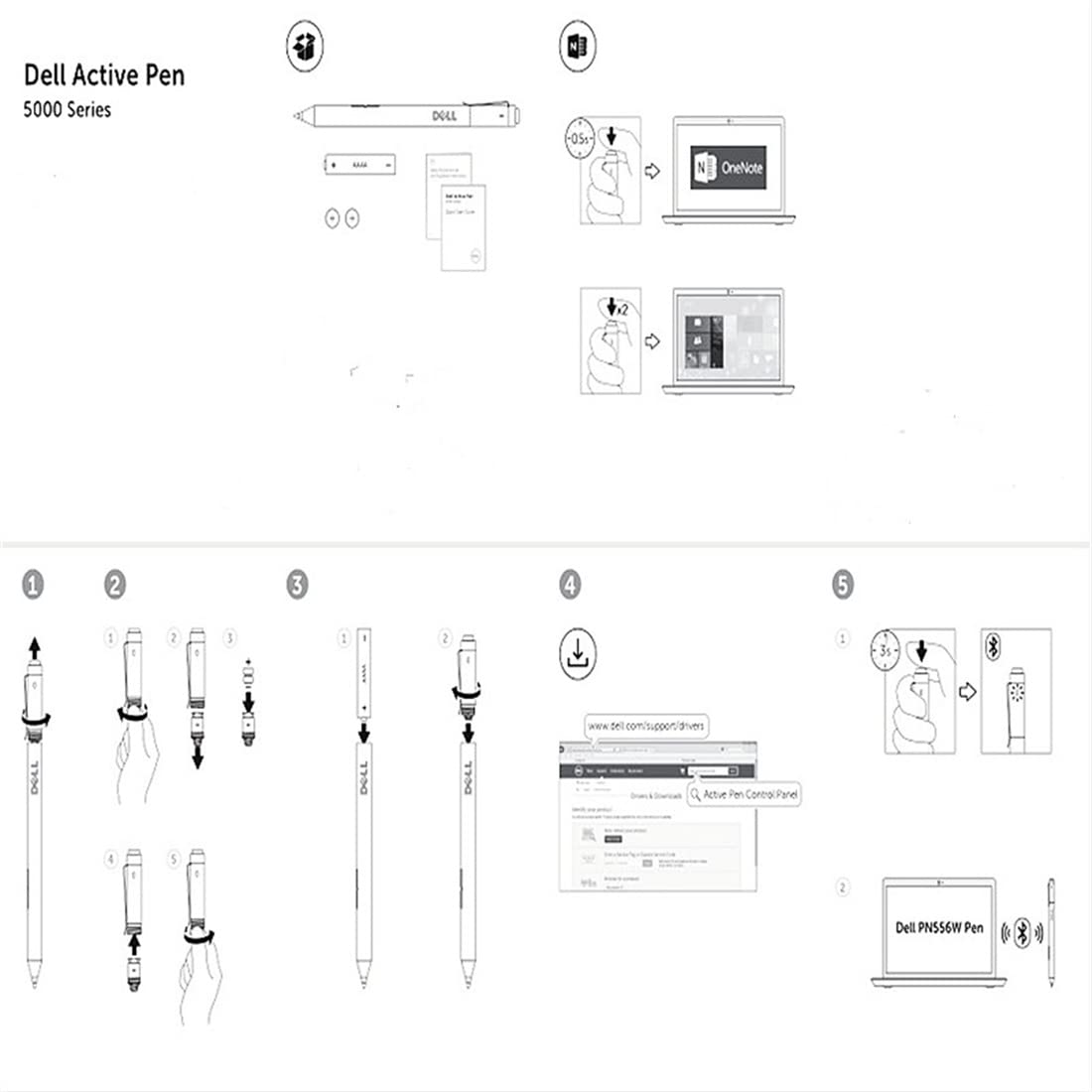 Stylus Pen for Dell Latitude 5285 5289 5290 5300 5310 7200 7210 7285 7389 9410 9510 xps 9365 9575 2-in-1 Tablet PN557W