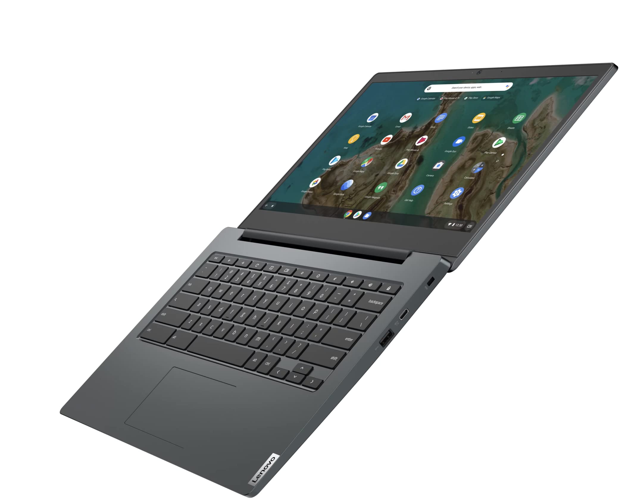 Lenovo 2022 Flagship Chromebook 14'' Thin Light Laptop Computer, Intel Celeron N4020 Processor, up to 2.80 GHz, 4GB RAM, 64GB eMMC,WiFi, Webcam, Chrome OS +Headset +HubxcelAccesory, Abyss Blue