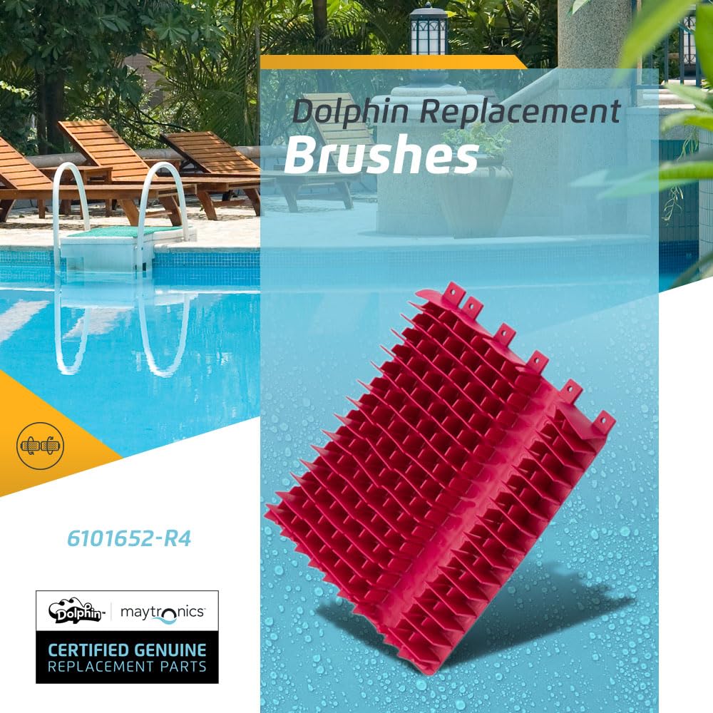 Dolphin Genuine Replacement Part β Front and Rear Magenta Brushes (4PK) β 6101652-R4