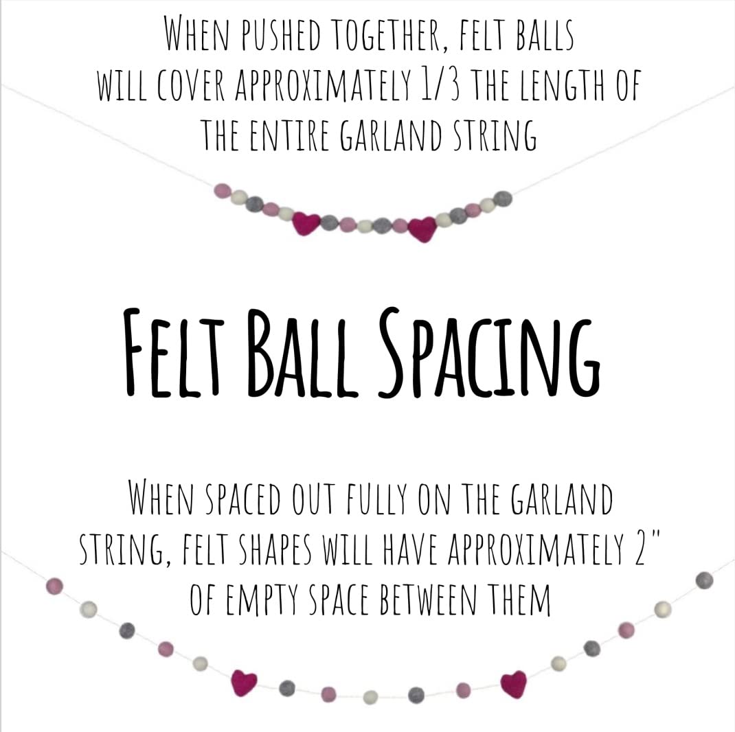 Halloween Felt Ball Garland- Orange, Tangerine, Black, White- 1" (2.5 cm) Wool Felt Balls- Autumn Fall Pumpkin