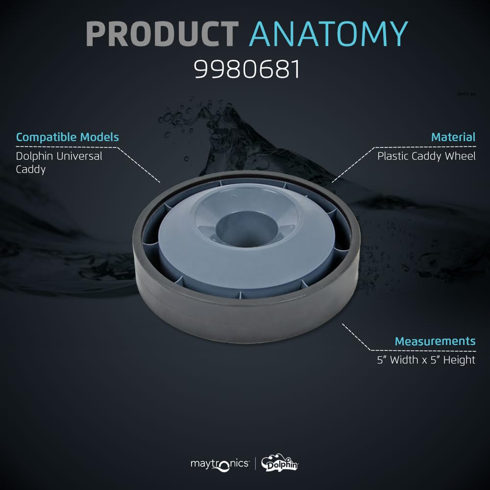 Dolphin Genuine Replacement Part β Wheel for Universal Caddy β 9980681
