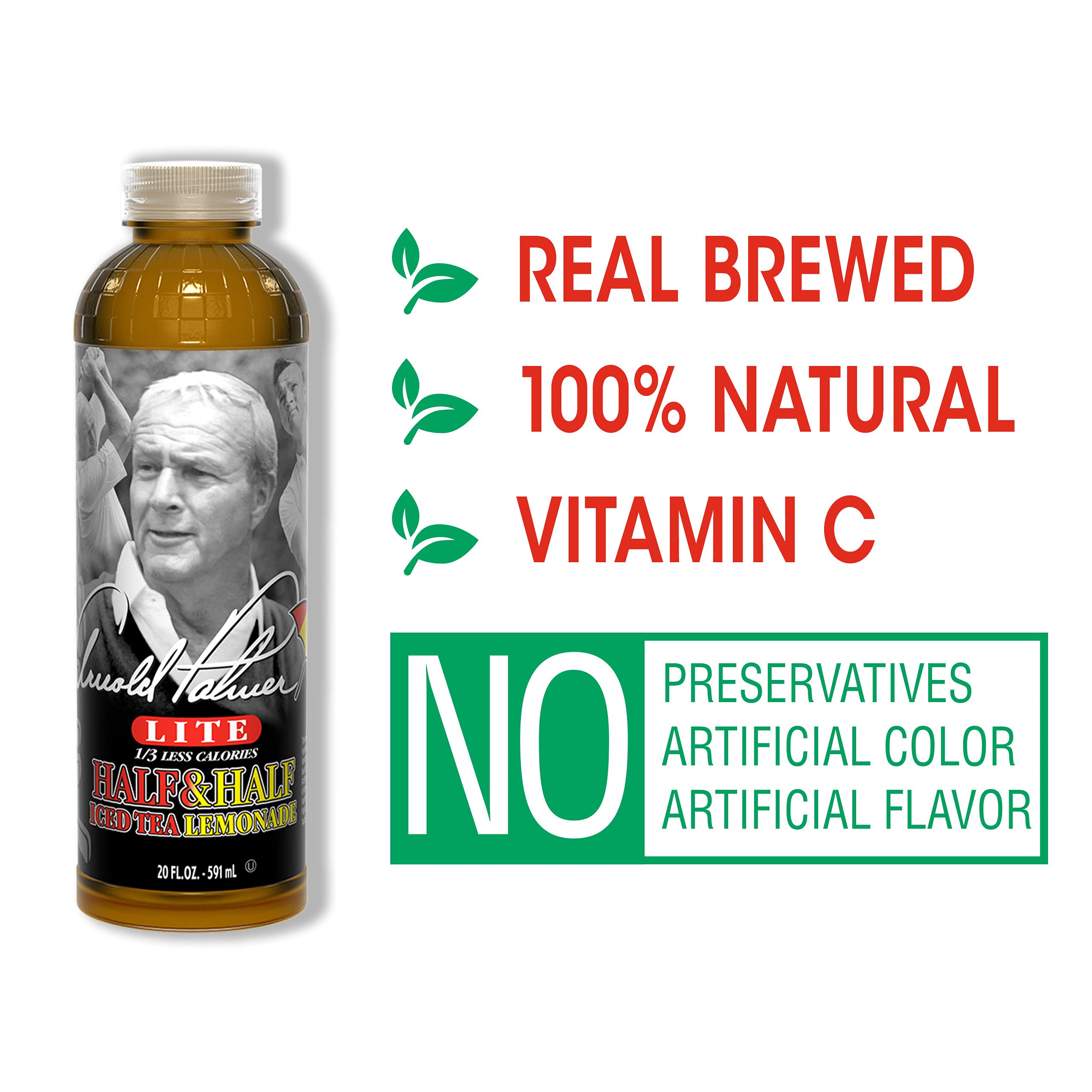 AriZona Arnold Palmer Half and Half, 20 Fl Oz (Pack of 24)