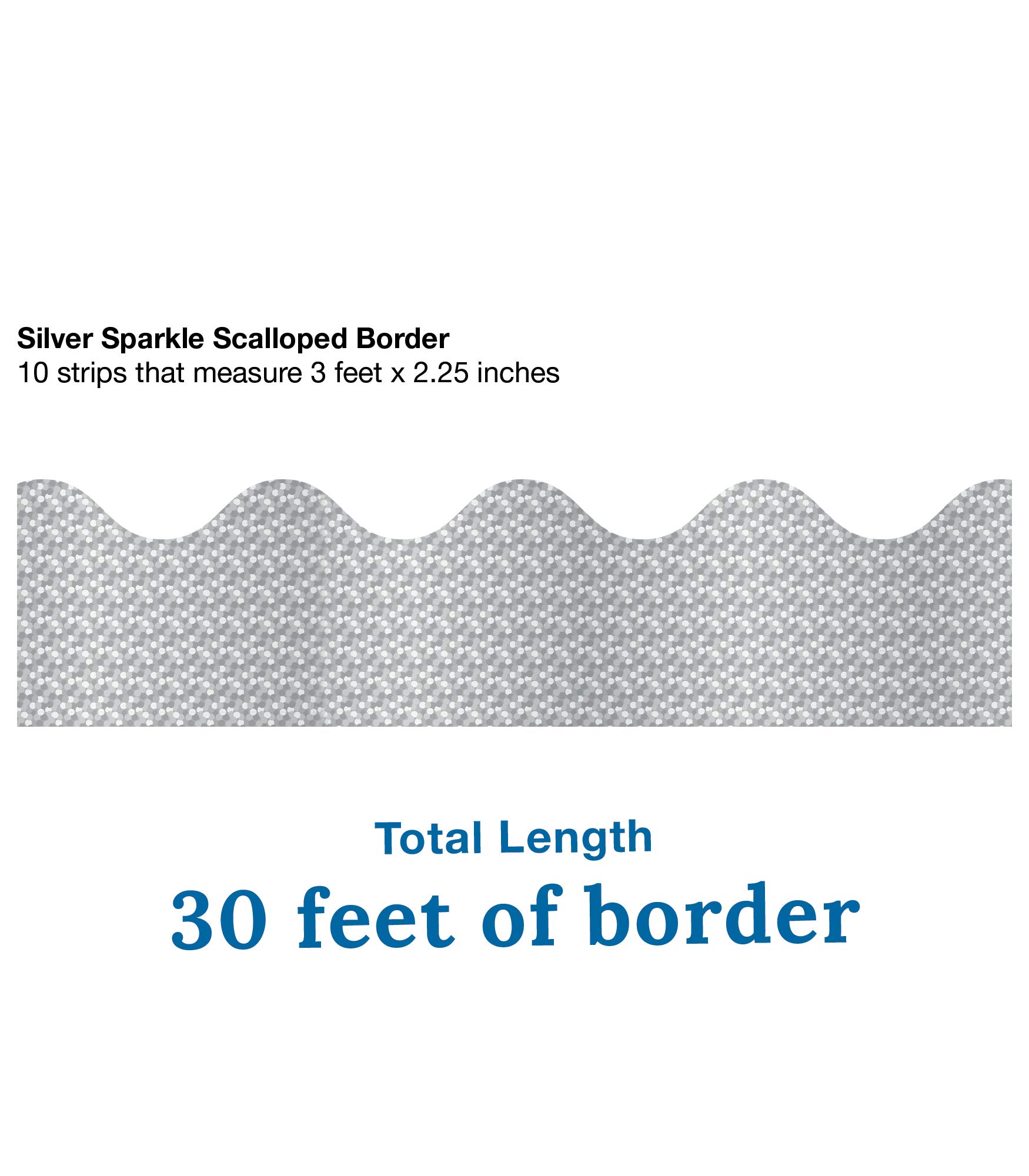 Carson Dellosa Silver Sparkle Borders (108098)