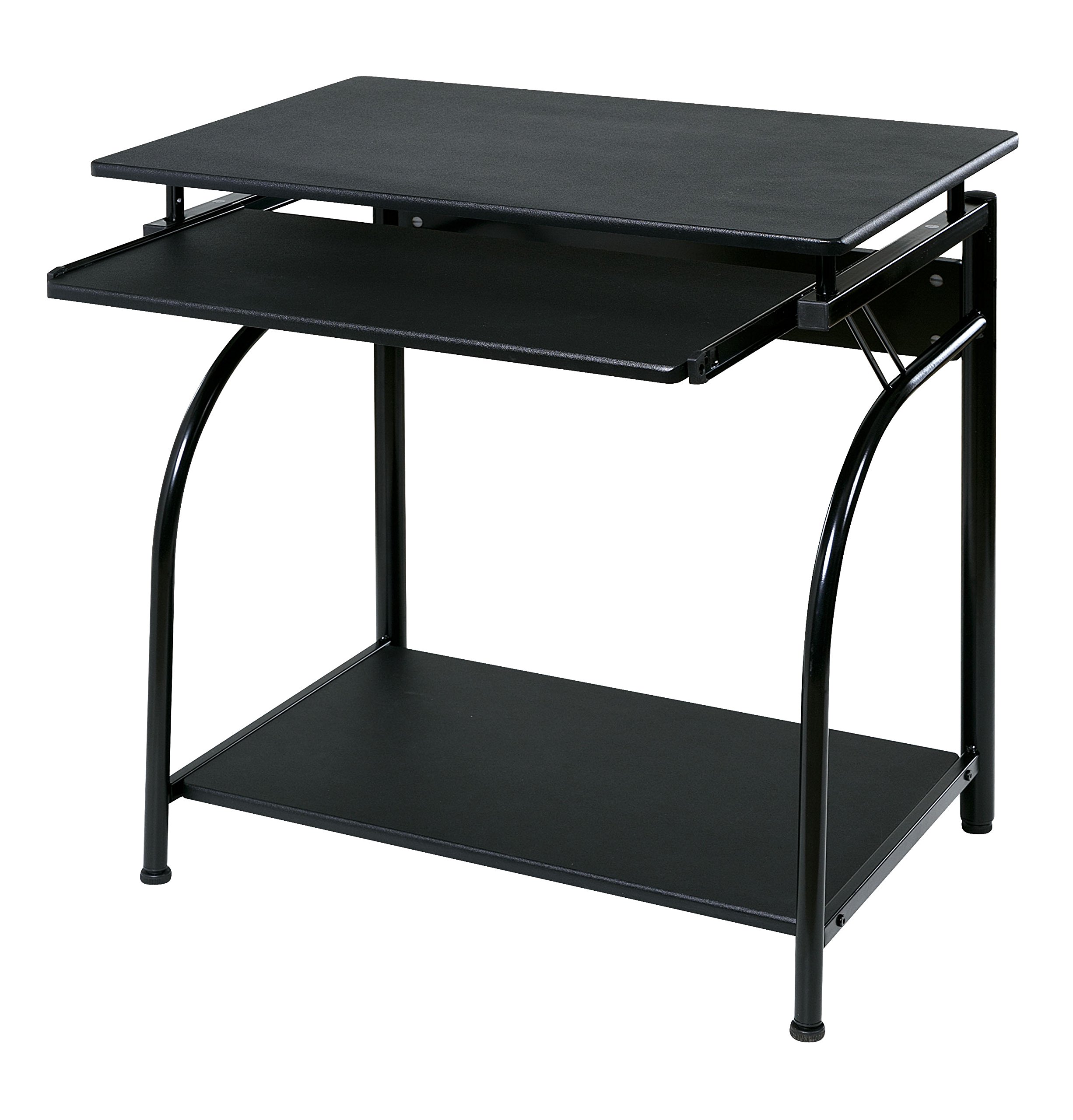 OneSpace Stanton Computer Desk with Pullout Keyboard Tray, Black