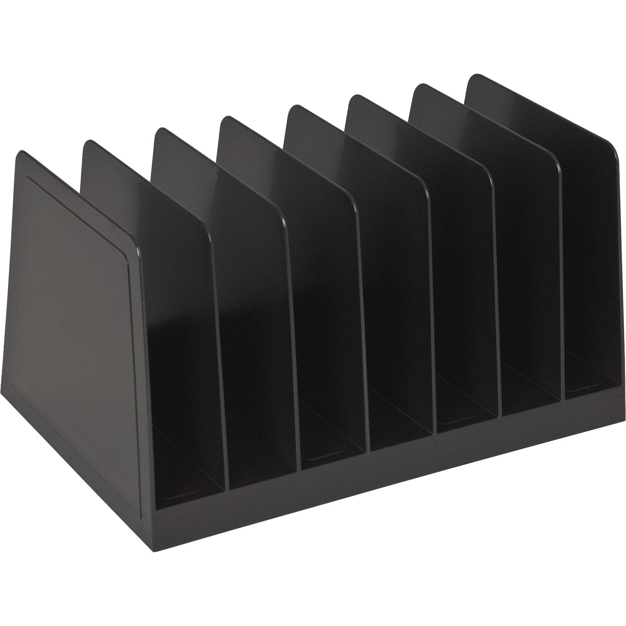 Desktop File Organizer, 7 Compartments Office File Sorter, for Easy access to your files, Invoices, Letters and more - 4.5" Height x 8.8" Width x 5.5" Depth - Black, Eco-Friendly