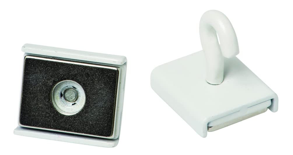 Dowling Magnets Ceiling Hooks for Suspended Ceilings, White, Pack of 4, 1" L x .88" W