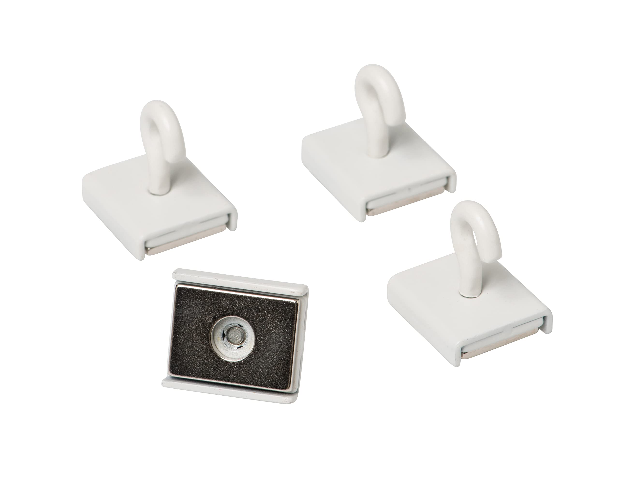 Dowling Magnets Ceiling Hooks for Suspended Ceilings, White, Pack of 4, 1" L x .88" W
