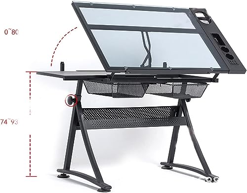 XiVue Drafting Tables American Children Adult Liftable Glass Drawing Table Art Work Table