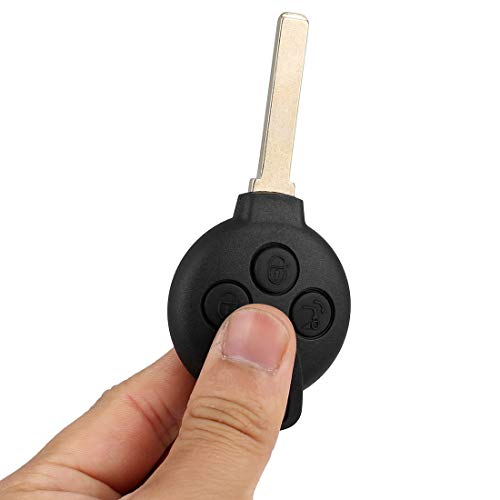 uxcell New Replacement Keyless Remote Car Key KR55WK45144 315Mhz PCF7941 Chip 3+1 4 Button for Mercedes Benz Smart Fortwo 2008-2015