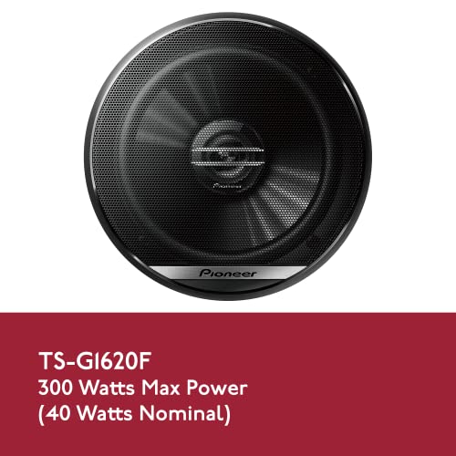 Pioneer TS-G1620F 6-1/2" 2-Way Coaxial Speaker 300W Max. / 40W Nom., 12.90In. X 7.40In. X 3.20In., BLACK