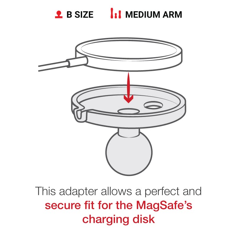 RAM Mounts Drill-Down Mount for Apple MagSafe RAM-B-102-AP-MAGU with Medium Arm