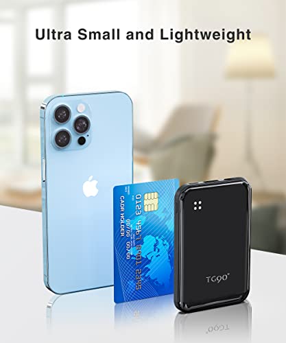 TG90° 2 Pack 10000mah and 4500mah Portable Battery Pack Charger with Built in Cable