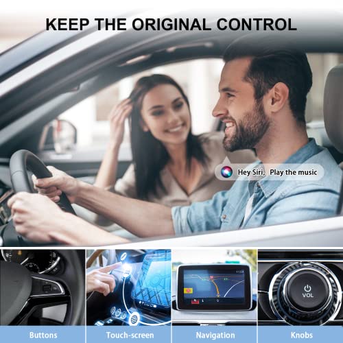 Auformer CarPlay Wireless Adapter, 2023 Newest Wireless CarPlay Adapter for iPhone, Apple CarPlay Wireless Dongle for All OEM Wired CarPlay Cars, 5.8GHz WiFi Plug & Play No Delay Online Update