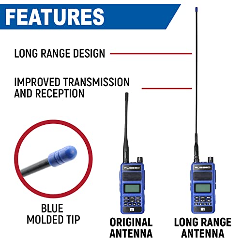Rugged Ducky Antenna for Two Way Handheld Radios R1 RDH-X - Features SMA-M Dual Band VHF UHF