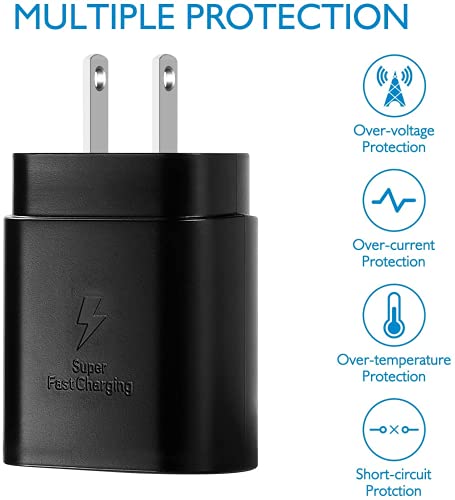 Fast Adaptive Wall Adapter 25W Charger for LG V60 ThinQ 5G UW with 4FT (1.2M) UrbanX USB C PD Charging and Data Transfer Cable - Black (US Version with Warranty)