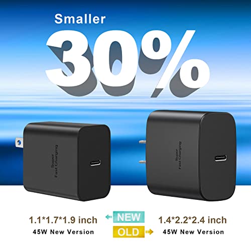 Samsung Galaxy S22 Ultra Charger,45W USB C Wall Charger Fast Charging for Samsung Galaxy S23/S23+/S23 Ultra/S22 Ultra/S22 Plus/S22/S21 Ultra/S21+/S20 Ultra/Note 20 with 6FT Type C Cable