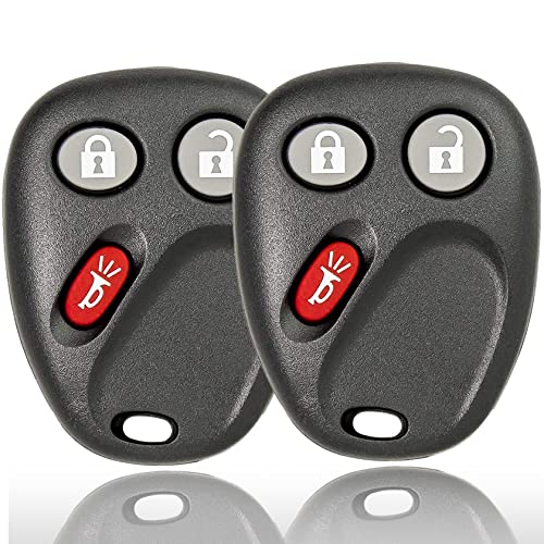 Keyless Entry Car Key Fob LHJ011 Compatible with 2003-2007 Chevy Silverado Tahoe Avalanche Equinox SSR Suburban | GMC Sierra Yukon| Hummer H2| Cadillac Escalade (2 Pack)