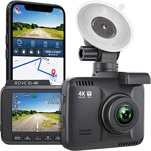 ROVE R2-4K Dash Cam | Hardwire Kit | 256GB Micro SD Card