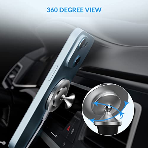 Magnetic Wireless Car Mount Charger for iPhone 14/13/12 Series, SINDOX Alloy Car Vent Mount Charger, with 45W USB C Car Charger, Compatible with MagSafe Charger Holder Fast Charging
