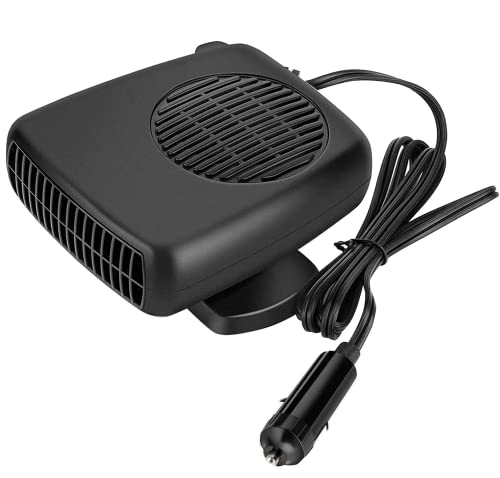 Car Heater,Fast Heating Defrost Defogger, 2 in1 Fast Heating or Cooling Fan, 12V Outlet Plug in Cigarette Lighter,150W Automobile Windscreen Fan for All Cars Portable Electronic Auto Heater