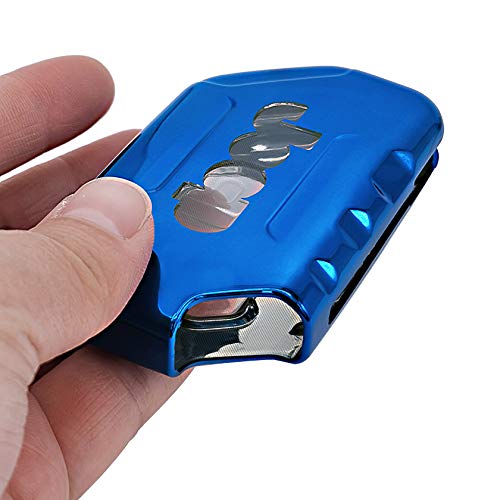 Blue Soft TPU Flip Key Fob Case Holder Jacket Cover Protector for Jeep 2020 2021 Gladiator JT Sahara JLU 2018 2019 Jeep Wrangler JL JLU Rubicon key remote control