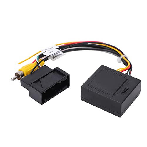 Qiilu Backup Camera Rear View License Plate Reverse Camera 12V 5W RGB to AV Converter Decoder Box Adapter Backup Camera Parts Replacement for Magotan CC