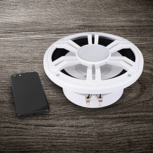 PyleUsa 6.5” Slim Marine Subwoofer -150W 4 Ohm Waterproof Car Component Speaker System,Low Profile PP Cone w/Rubber Edge, 20 Oz Magnet 1" Voice Coil, for Custom Audio Boat Truck Mobile Vehicle (White)