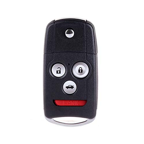 cciyu X 1 Flip Key Fob with Key Blade 4 buttons Replacement for 07 08 09 10 11 12 13 14 for Acura MDX RDX TL TSX ZDX for Honda for Accord Series with FCC IYZFBSB802