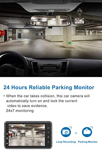 Dash Cam for Cars 1080P FHD Car Dash Camera CHORTAU 2023 New Version Car Camera Recorder 3Inch Screen Dashboard Camera with 170° Wide Angle, Super Night Vision, WDR, Loop Recording, Parking Monitor