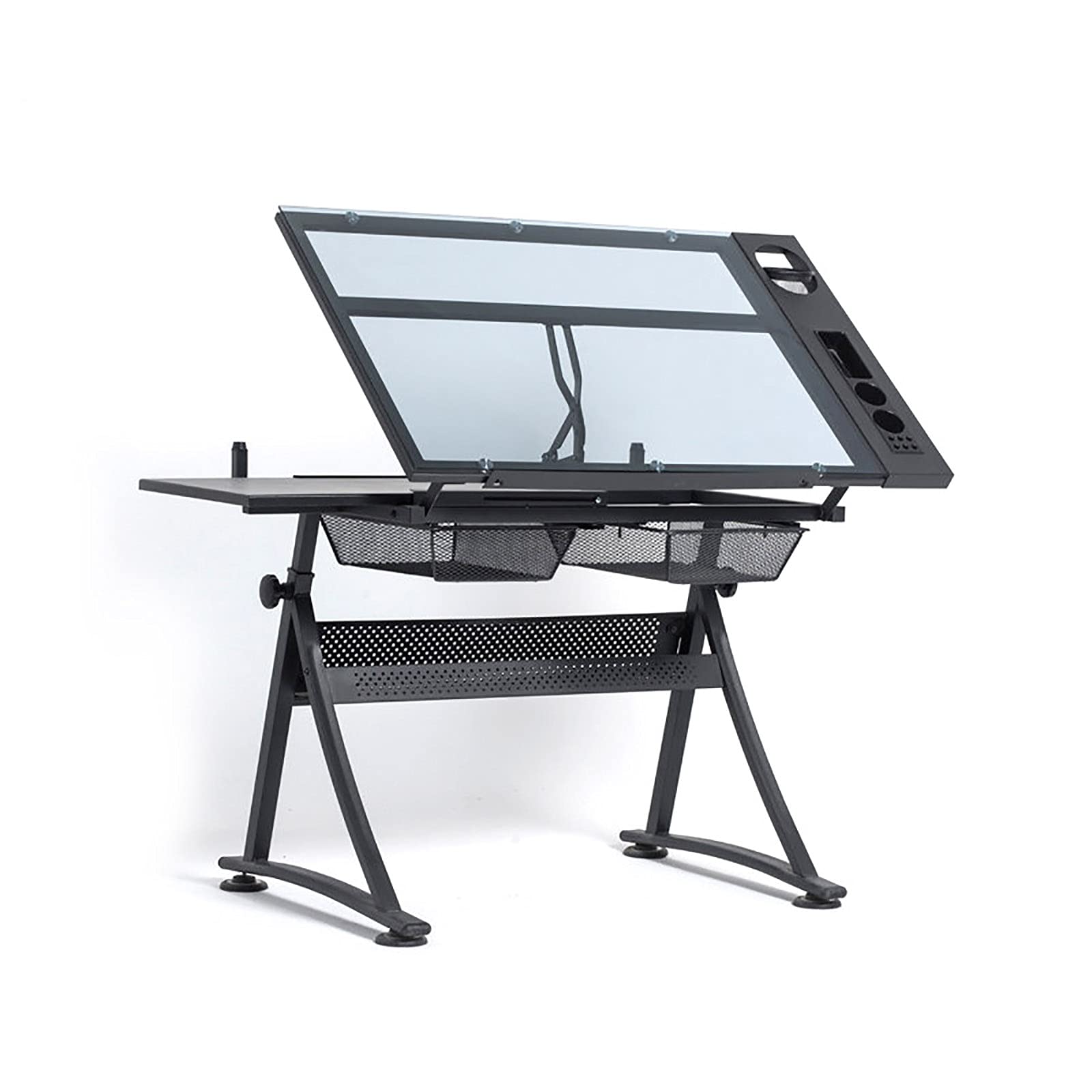 VejiA Painting Table American Children Adult Liftable Glass Drawing Table Art Work Table Drafting Tables