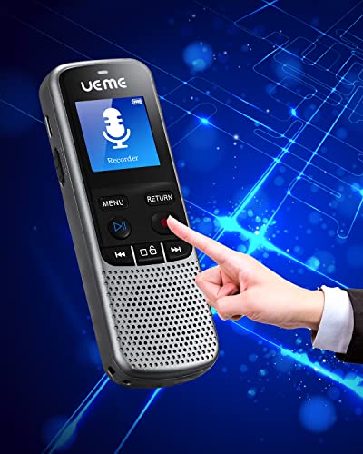 Digital Voice Recorder with Bluetooth Playback, Small Lightweight Dictaphone with Storage Bag, Warm Voice Sound for Notes, Dictation, Interviews, Meetings and Lectures, MP3 Playback, 16GB