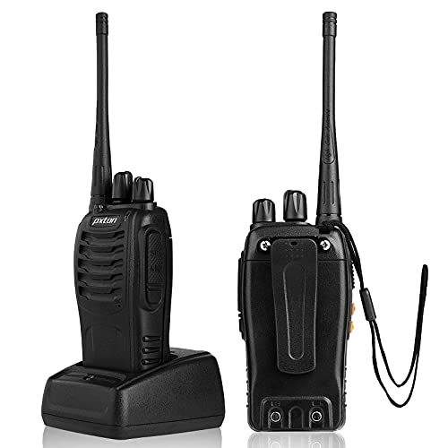 pxton Two Way Radios Long Range for Adults with Headphones, Walkie Talkies 16 Channel Handheld 2 Way Radio Rechargeable with Flashlight Li-ion Battery and Charger(8 Pack)