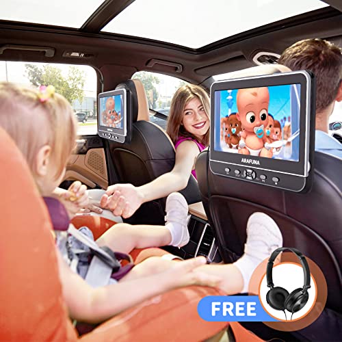 10.5" Dual Portable DVD Player with HDMI Input, Arafuna Car DVD Player Dual Screen Play A Same or Two Different Movies, Headrest DVD Player for Car Support 1080P HD Video, USB/SD,Last Memory