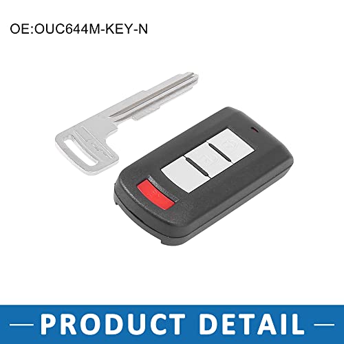 A ABSOPRO Keyless Entry Remote OUC644M-KEY-N Key Fob for Mitsubishi Outlander 2008-2018