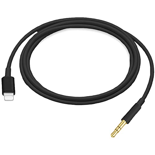 iPhone Aux Cord for car, [Apple MFi Certified] 3.3ft Lightning to 3.5mm Aux Audio Auxiliary Cable,Home Stereo, Speaker, Headphone Compatible with iPhone 13/12/11/XS/XR/X/8/7/iPad (Black)