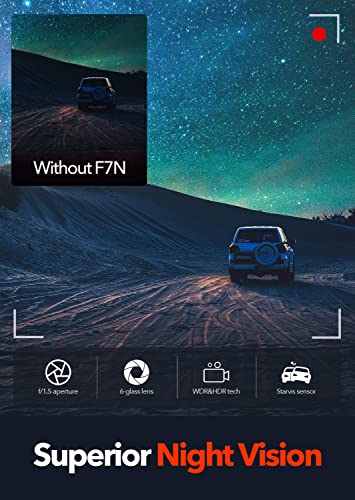 REDTIGER Dash Cam for Cars,4K UHD 2160P Car Camera Front, Wi-Fi GPS,3.18" LCD Screen,Night Vision,170° Wide Angle,WDR,G-Sensor,24H Parking Monitor, Support 256GB Max