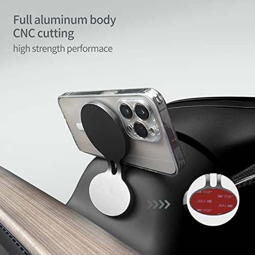 TPARTS Steering Wheel HUD Magnetic Cellphone Mount Phone Holder Stand for Tesla Model 3 / Model Y, Compatible with iPhone and Other 4.7-6.5'' Smartphones (TP200)