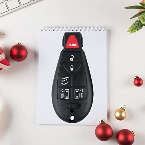 6 Buttons Keyless Entry Remote Control Car Key Fob for Chrysler Town and Country 2008-2016 Dodge Grand Caravan 2008-2020(M3N5WY783X) Pack of 2