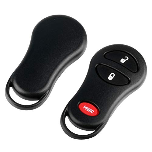 Key Fob Shell fits 1999-2005 Chrysler Dodge Keyless Entry Remote Case & Button Pad (04686481, GQ43VT17T)