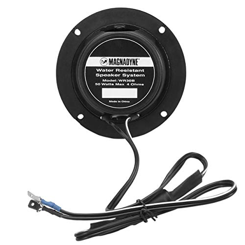 Magnadyne 3 INCH Dual Cone Speaker/Grill - Polypropylene Woofer Cone 2.8 oz Magnet Sold AS A Pair (Black)