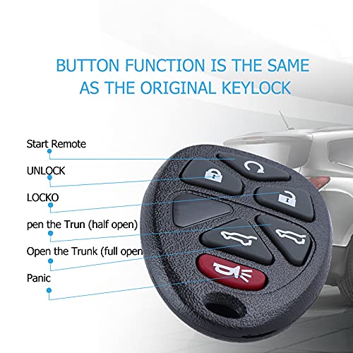 Car Keyless Entry Remote Key Fob Fits 2007-2014 Chevy Tahoe/Suburban/GMC Yukon, Cadillac Escalade ESV EXT(FCCID:OUC60270,OUC60221 20869057,15913427)