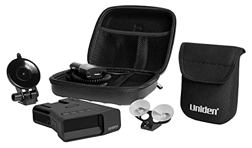 Uniden R7 Extreme Long Range Laser/Radar Detector, Built-in GPS w/Real-Time Alerts, Dual-Antennas Front & Rear w/Directional Arrows, Voice Alerts, Red Light and Speed Camera Alerts - Matte Black