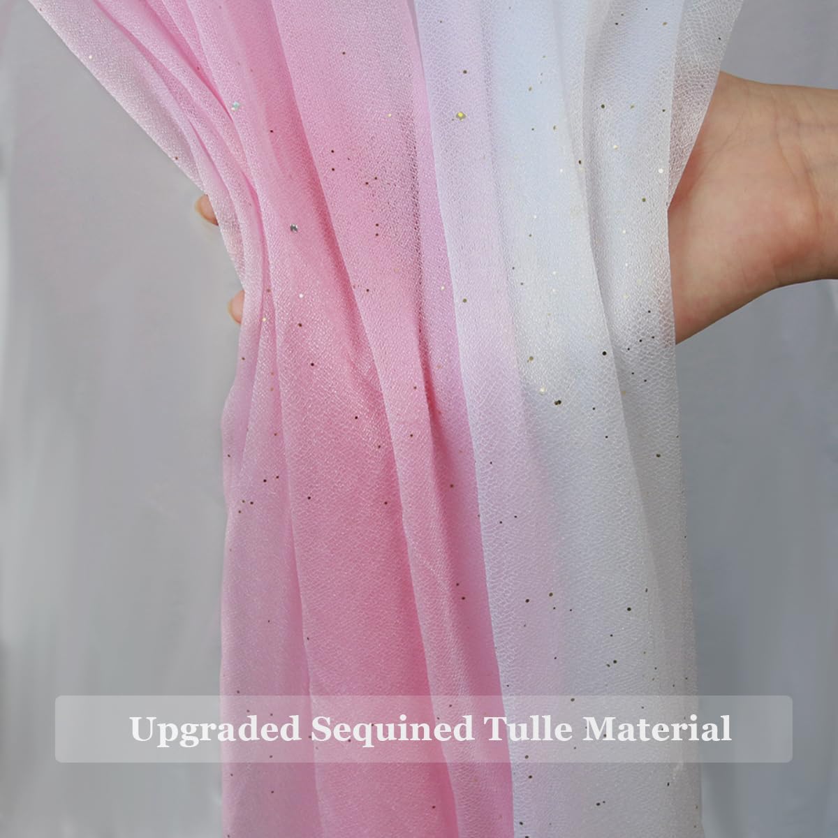 Albassa Table Skirts for Rectangle or Round Tables Pink Tulle TableCloth with 3D Butterfly for Princess Baby Shower Birthday Party Decorations(9ft*H 30in,Pink)