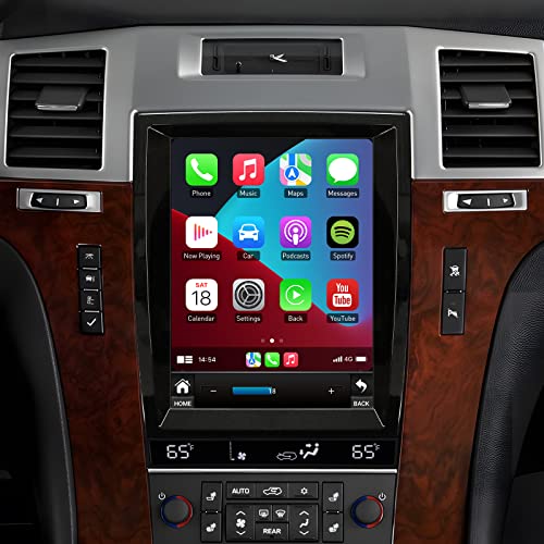 Car Radio for Cadillac Escalade 2007-2014, Android 12 Stereo 10.4inch Octa-Core 4+64G Wireless Carplay Android Auto 4G Network 5G WiFi DSP Bluetooth Steering Wheel Controls Free AHD Camera