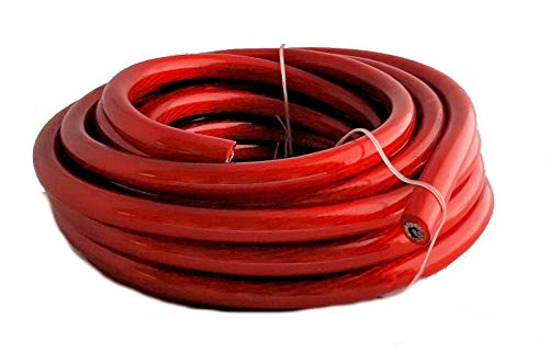 IMC Audio 1/0 Gauge CCA Power Red Wire Cable (15ft Red) Battery Cable Wire, Automotive, Car Audio Speaker Home Stereo System, RV Trailer, Amp Wiring 0 Guage Power Wire Cable 0 Car Audio