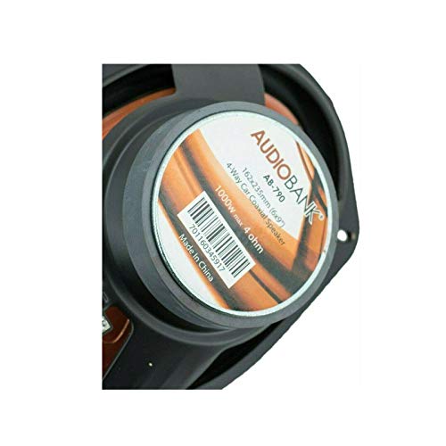 Audiobank 2X AB-790 6x9 -Inches 1000 Watts Peak Power for Pair and 300 Watt RMS Power 4-Way Car Audio Stereo Coaxial Speakers with 4 Ohm Ohm Impedance / 93dB/1w/1m