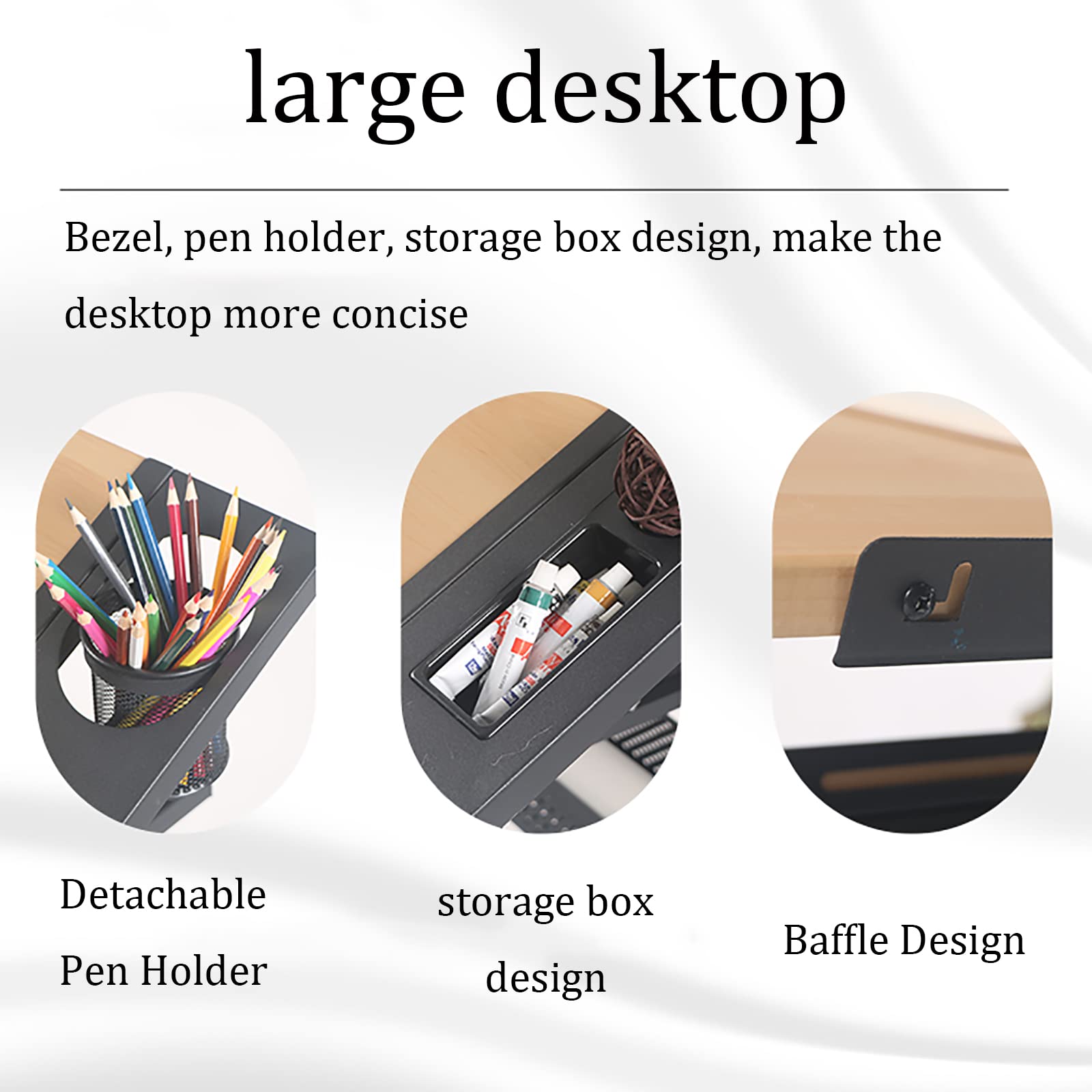 EESHHA Drawing Table Adjustable Height Drafting Desk/Tiltable Glass Tabletop Drawing Table with 2 Storage Drawers and One Side, for Reading, Writing Art Craft W/Stool, 90 * 60 * 78-93CM